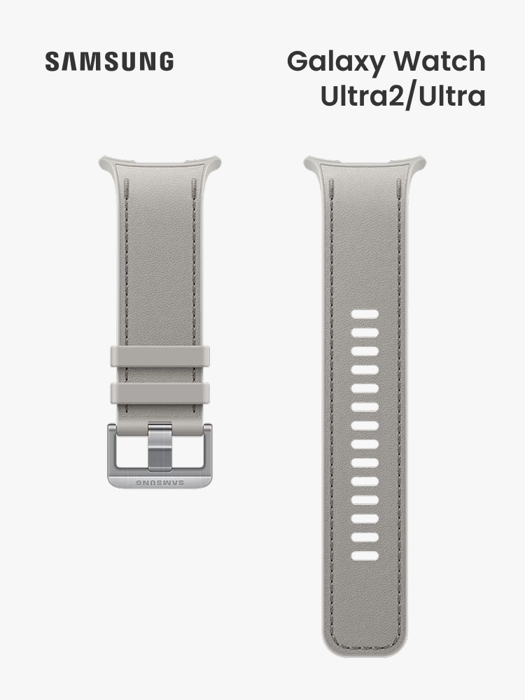 Классический комбинированный ремешок Samsung Galaxy Watch Ultra2 Ultra, цвет тауп (серо-коричневый), ET-SBL71MSEGRU