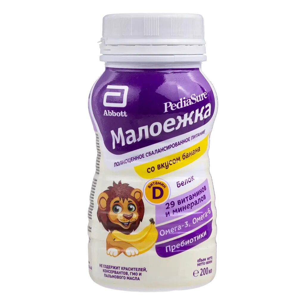 Pediasure Малоежка детский вкус банана флакон 200 мл 1 шт