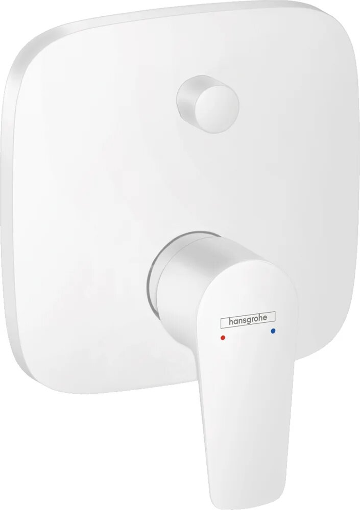 Встраиваемый смеситель для душа и ванны Hansgrohe Talis E 71745700 С внутренней частью, латунный, рычажный, настенный, белый, матовый, с керамическим картриджем