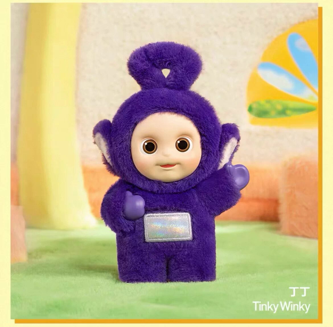 Pop Mart Teletubby Dipsy PVC Face Plush Doll Figure, Blind Box Unopened