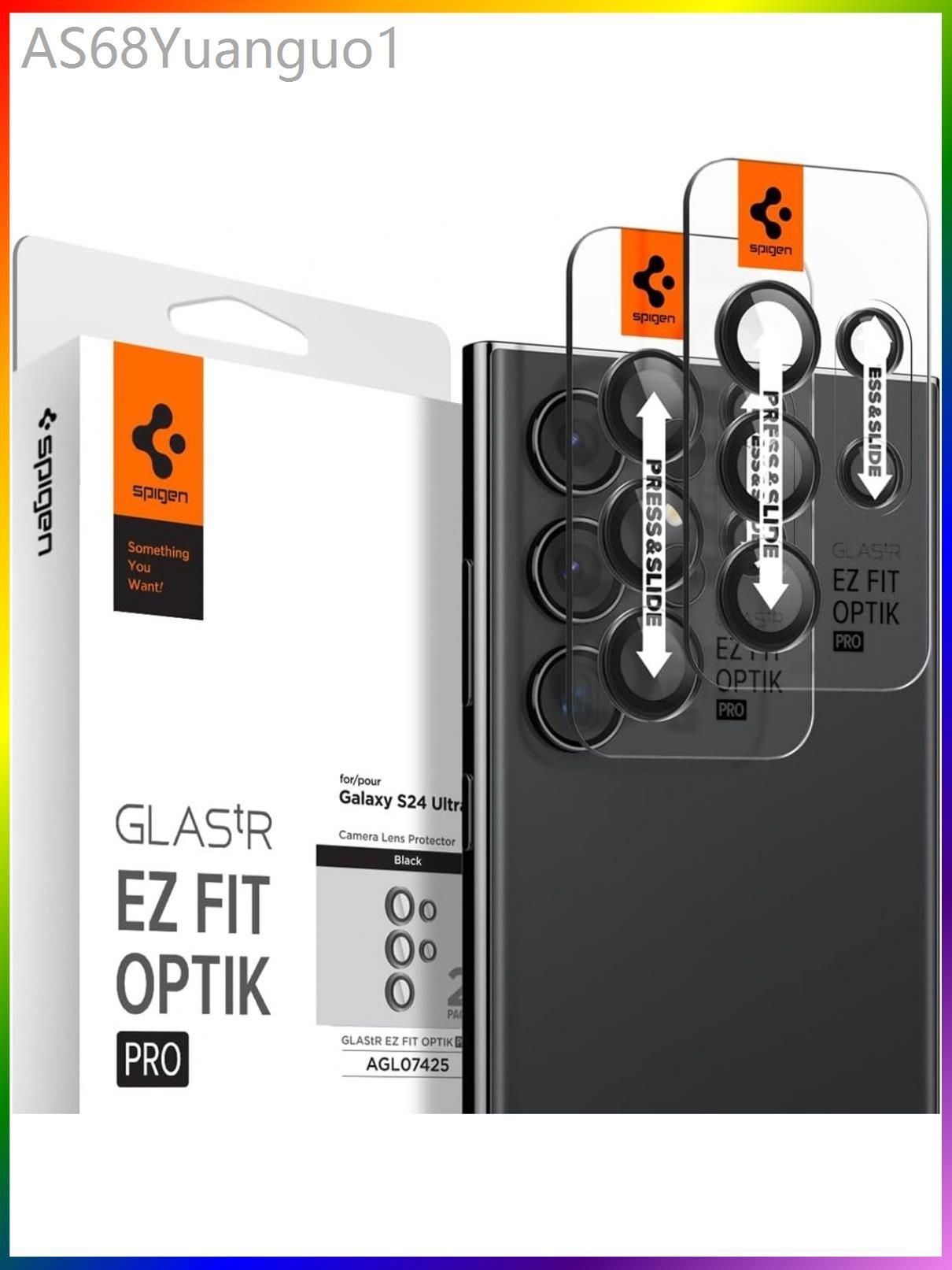 Защитное стекло Spigen для камеры Samsung Galaxy S26 Ultra GlasTR EZ Fit Optik Pro титановый черный 2 шт