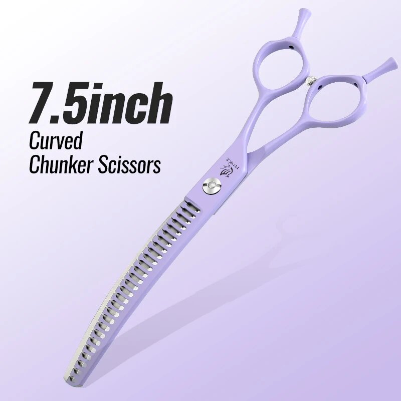 Ножницы для стрижки собак Fenice 6.5/7/7.5 дюйма JP440C Фиолетовый, 7.5 purple chunker