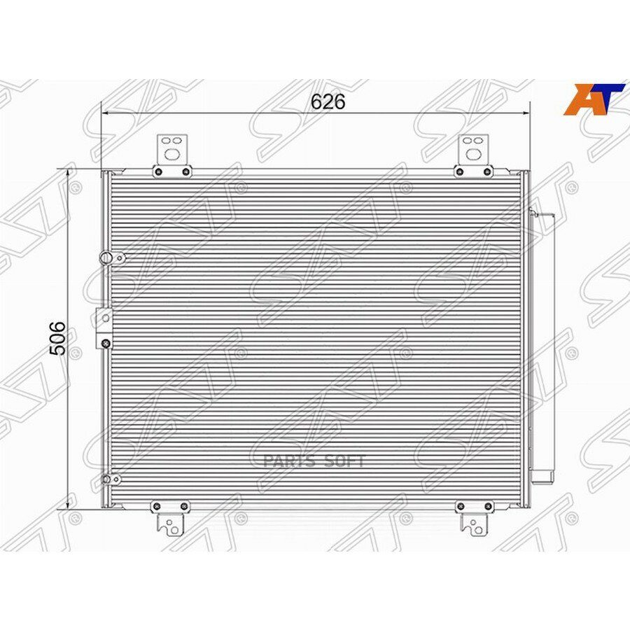 Радиатор кондиционера Toyota Hiace 04-20 / Regius Ace 04-20 от официального дистрибьютора, SAT, артикул STTY743940