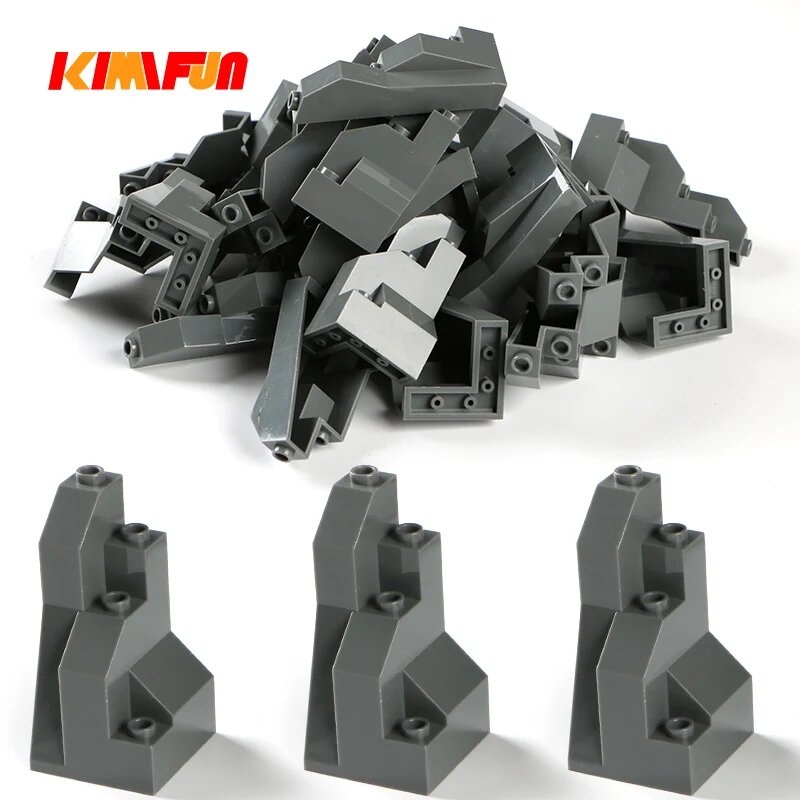 KIMIFUN набор строительных блоков "Скальная гора" 25pcs dark grey