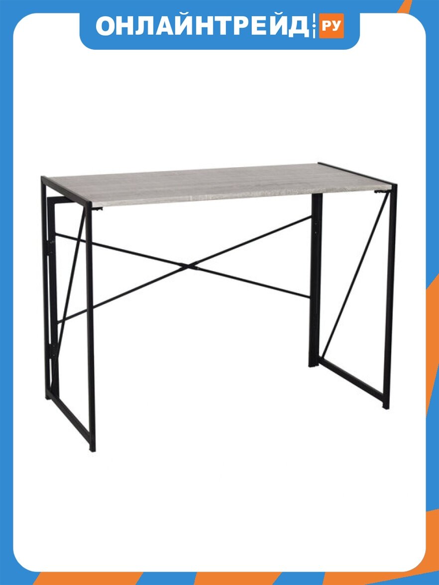 Стол на металлокаркасе Brabix LOFT CD-002 (1000х500х750мм), складной, цвет дуб антик