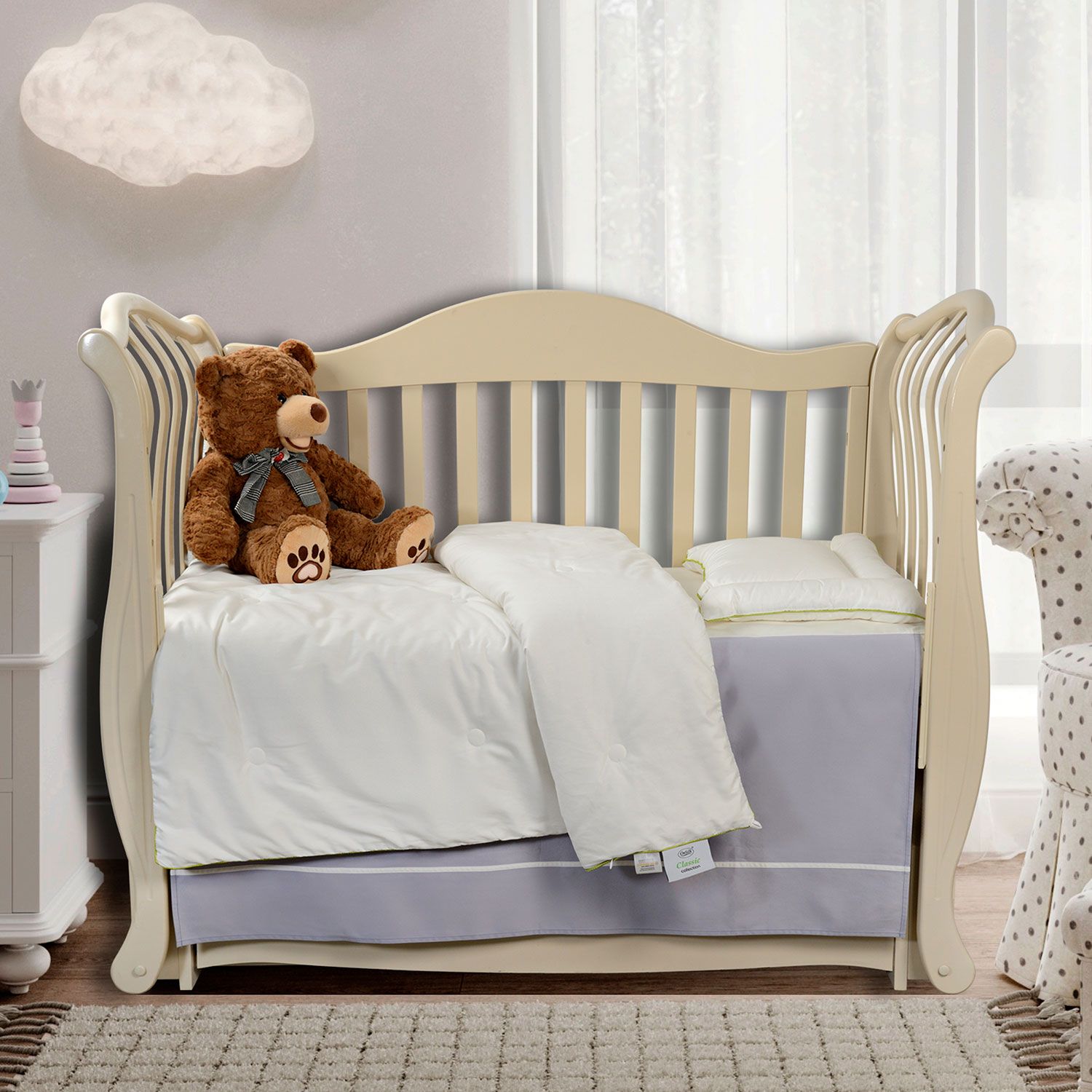 Шелковое одеяло OnSilk Classic, детское 110х140 см, легкое, наполнитель 100% шелк Mallberry