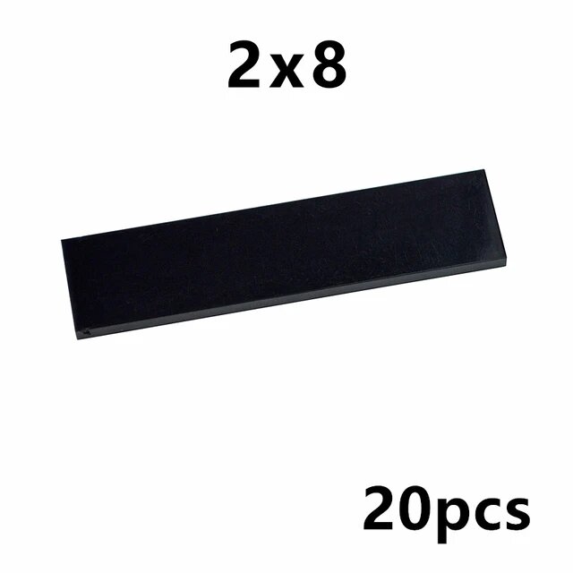 Леду керамические строительные блоки 10202 1751 Черный, Black-20pcs