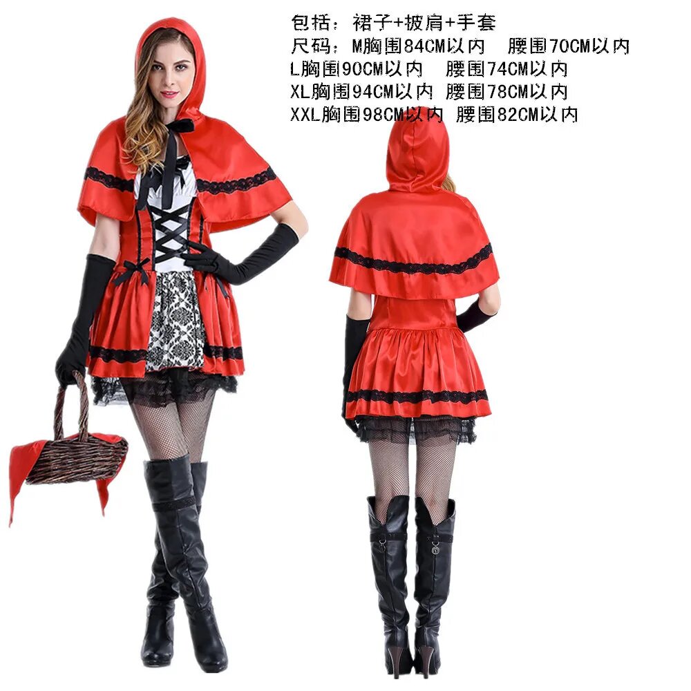 Костюм Красной Шапочки для женщины Красный, L, F