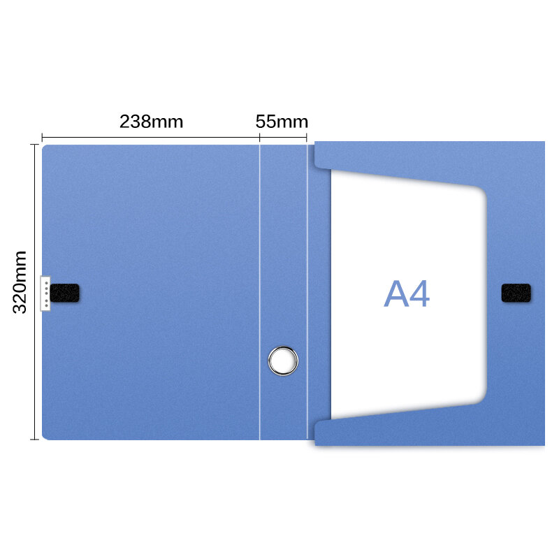 Comix A4 55mm Velcro File Box/document Box/data Box, Blue, Office Stationery, Bulk Order/Group Purchase, A1249