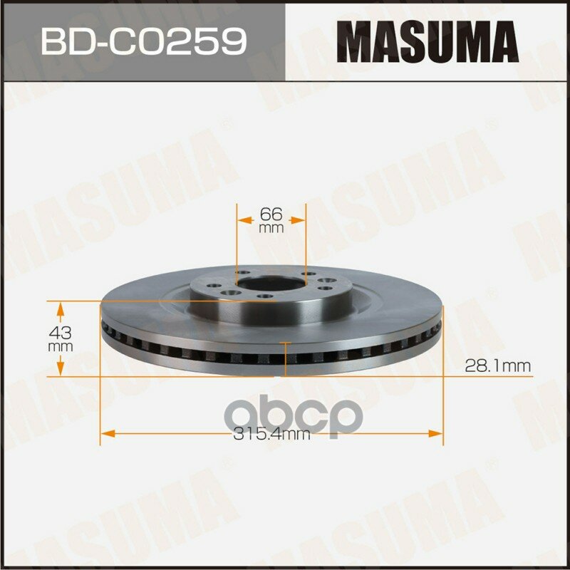 Диск тормозной Masuma арт. BD-C0259
