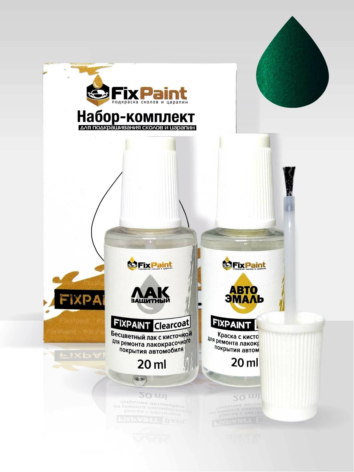 Подкраска VOLKSWAGEN CADDY 4, код T3, NARDO GREY, набор FixPaint Double, краска и лак для подкраски сколов и царапин