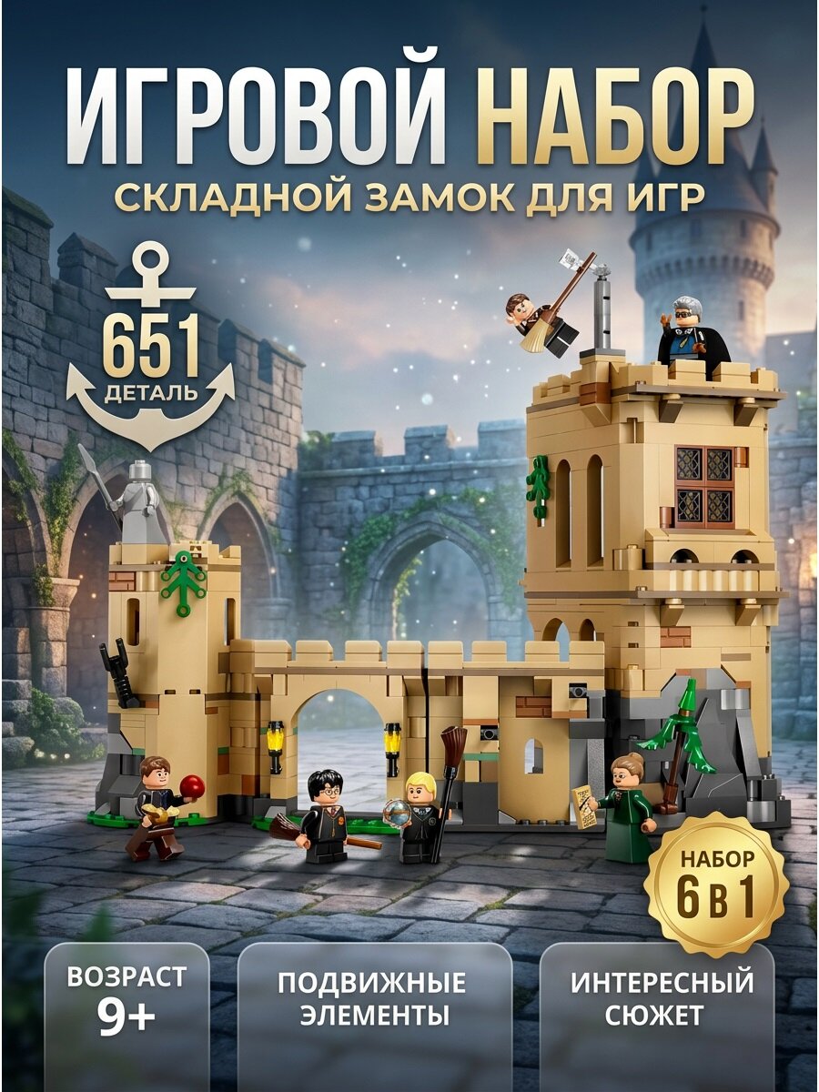 Конструктор из кирпичиков, игровой набор, 651 деталь, для детей от 9 лет, синий, высококачественная версия