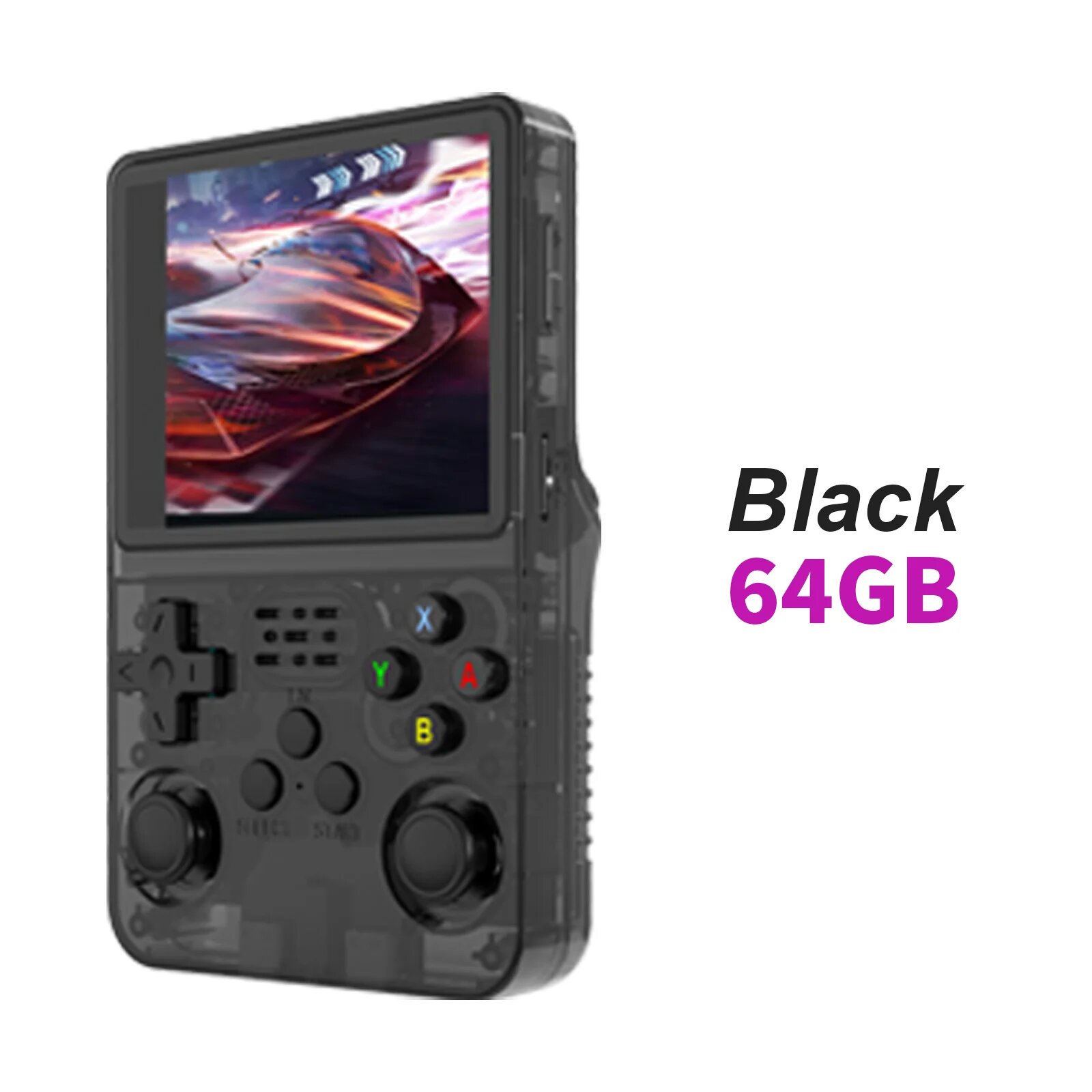 R36S Портативная Игровая Консоль 64Гб Черный, Black