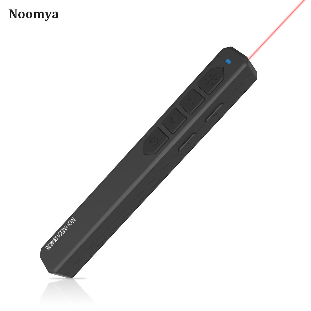Noomya M100 Пульт Для Презентаций PPT 2.4GHz Красный Лазерный Указатель Беспроводной С USB-Приемником Дальность Управления 50 Метров Для Школы Офиса Обучения Для Систем Windows MAC