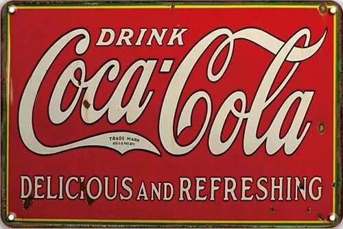 Реклама Coca-Cola, Жестяная табличка, Барный фон, домашний декор,30*20
