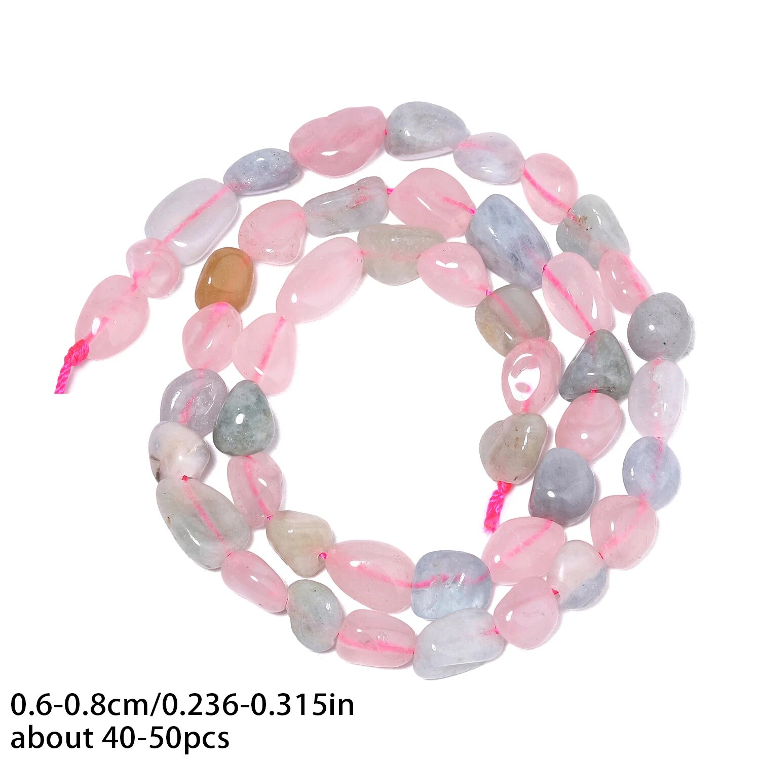 Бусины из камня GMB724 6-8 мм morganite