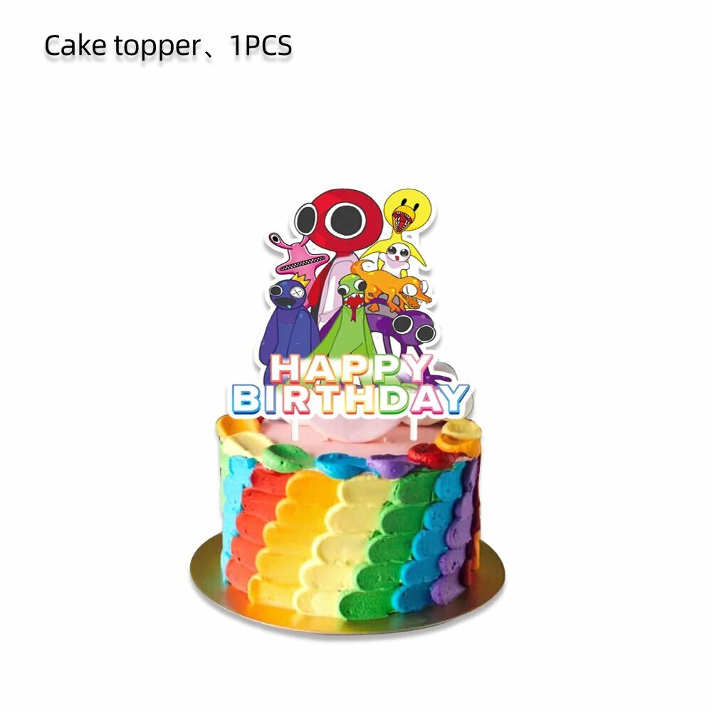 Набор для праздника Rainbow Friends Potdemiel 1pcs Cake Topper