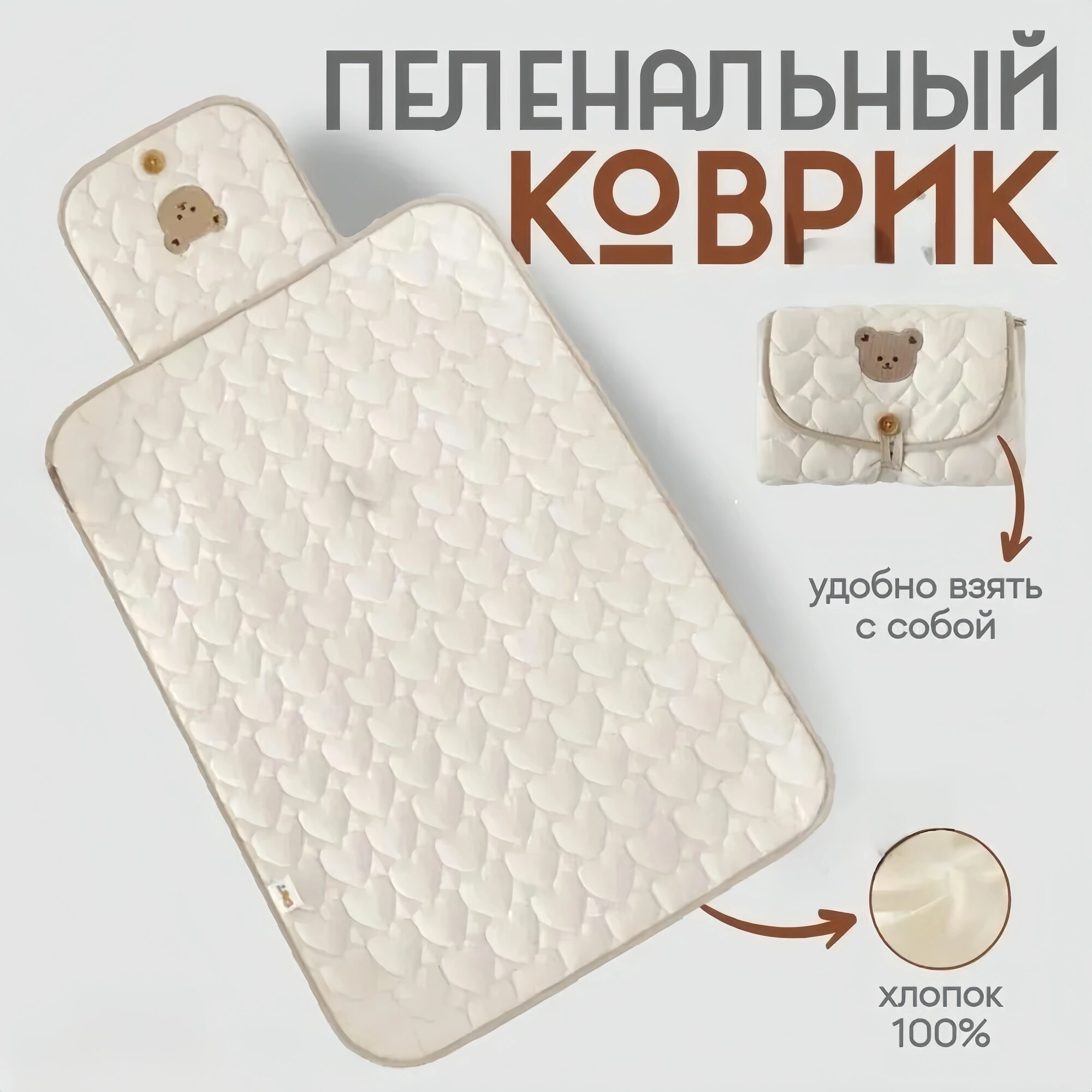 Прокладка для подгузника，Пеленальный матрасик 50x70 см, Портативный