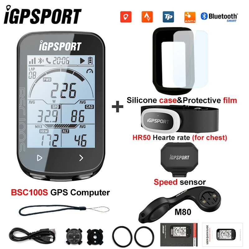 IGPSPORT IGS10S Велокомпьютер Черный BSC100S hr50 spd70