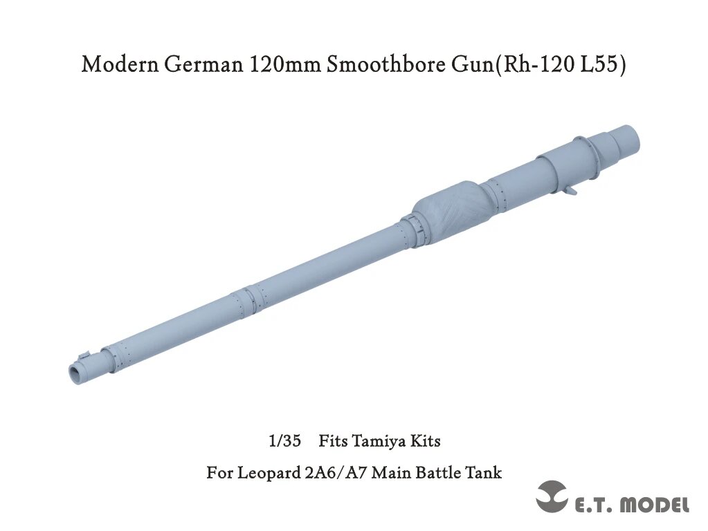 ETmodel Rh-120 L55 120мм орудие для TAMIYA Leopard 2A6/A7