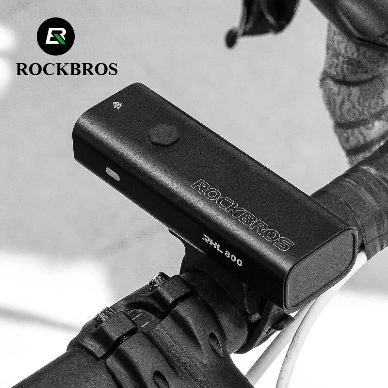 ROCKBROS Налобный фонарь RHL800, 800 люмен, 3000 mAh, Type-C, IPX6, черный — фото 1