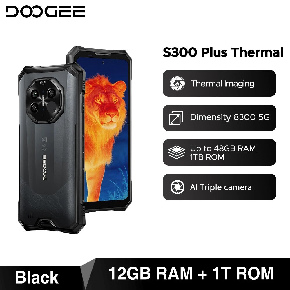 Смартфон Doogee S300 Plus Thermal, 12ГБ/1ТБ, global