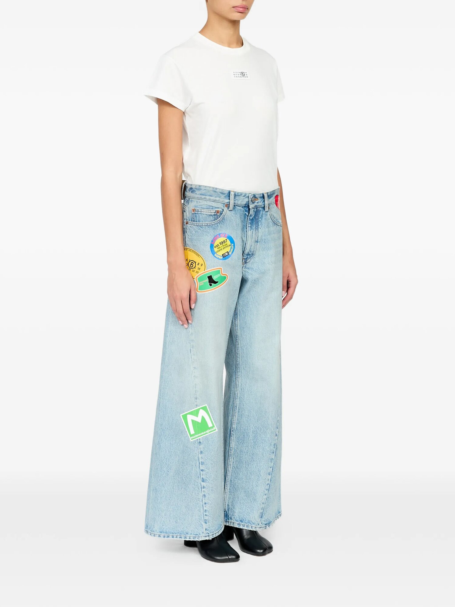 Джинсы MM6 Wide-leg jeans, размер 40, синий — фото 1