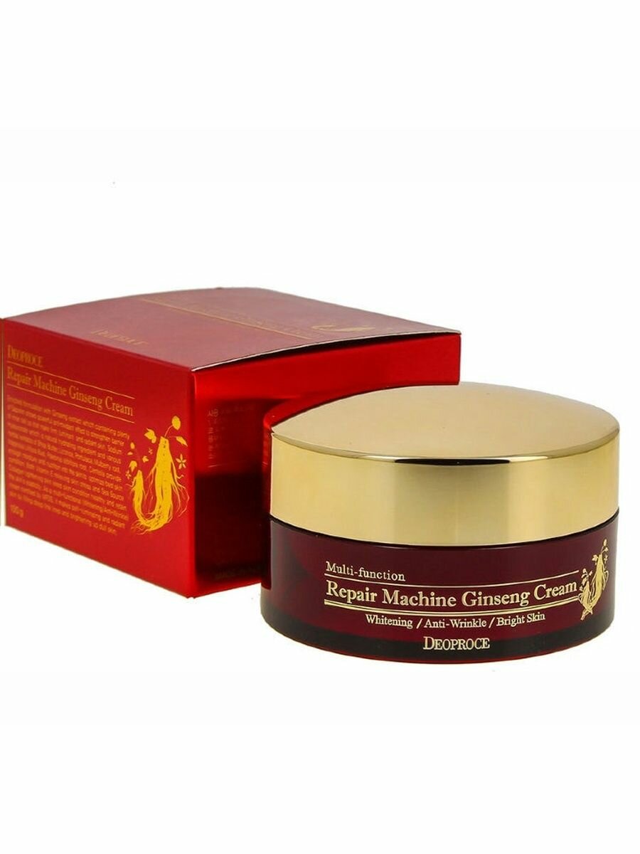 DEOPROCE Антивозраcтной крем с экстрактом корня женьшеня Repair Machine Ginseng Cream 100 мл