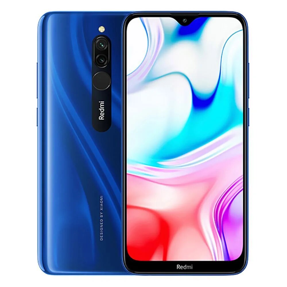 Redmi Смартфон Redmi 8 3гб 32гб смартфон Dual SIM 6.22 "12MP+2MP+8MP Snapdragon 439 окта-ядро 4G LTE мобильный телефон Global 3/32 ГБ, Nano-SIM, синий