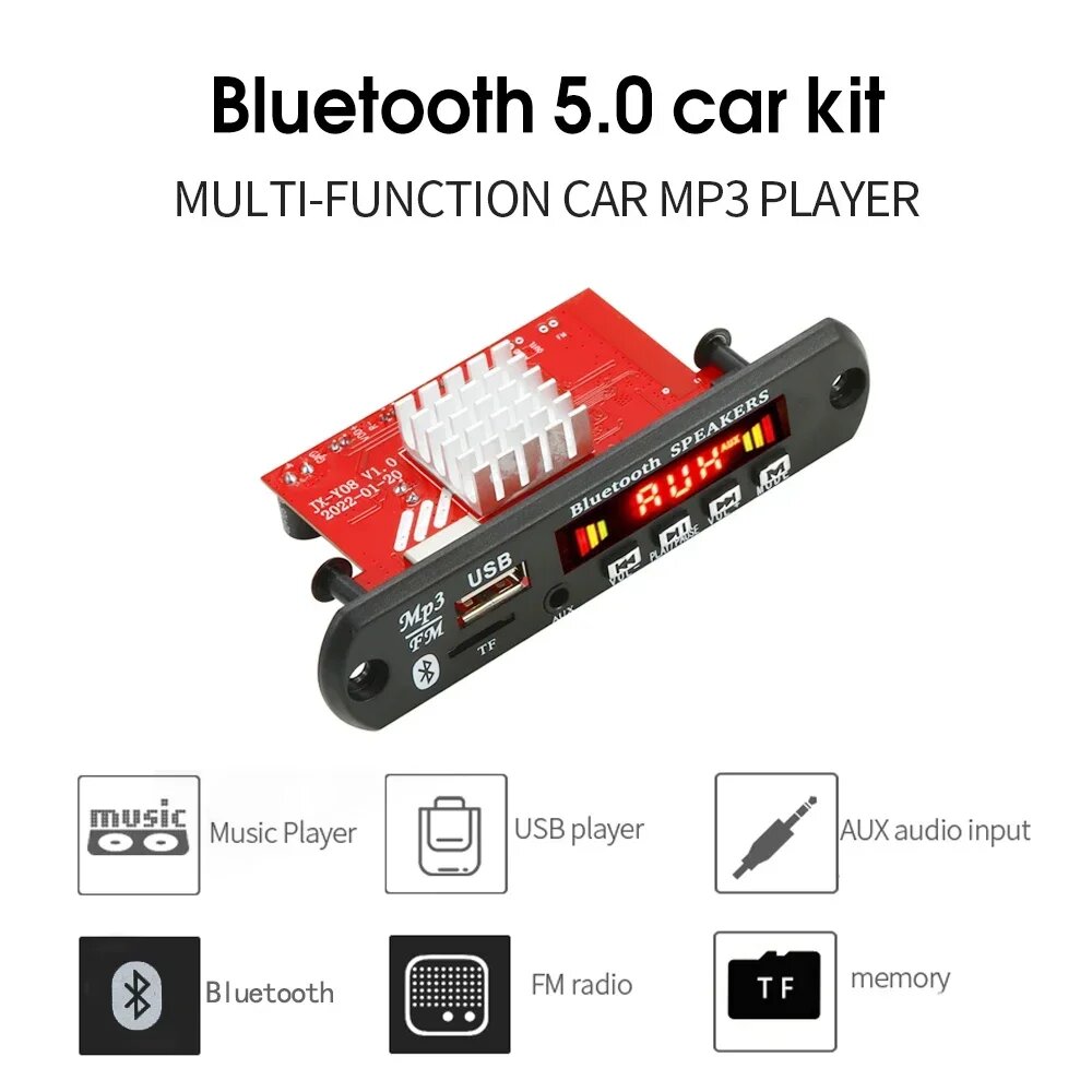 Bluetooth-плеер MP3 12В 60Вт с пультом управления