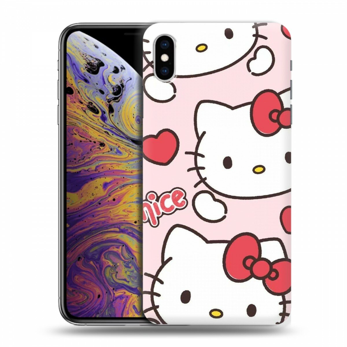 Чехол для Iphone Xs Max с принтом для девочек с Хеллоу Китти (Айфон Хс Мах)