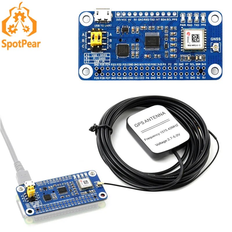Модуль GNSS MAX-M8Q для Raspberry Pi — фото 1