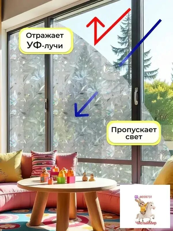 Пленка для окон статическая 60 см х 200 см