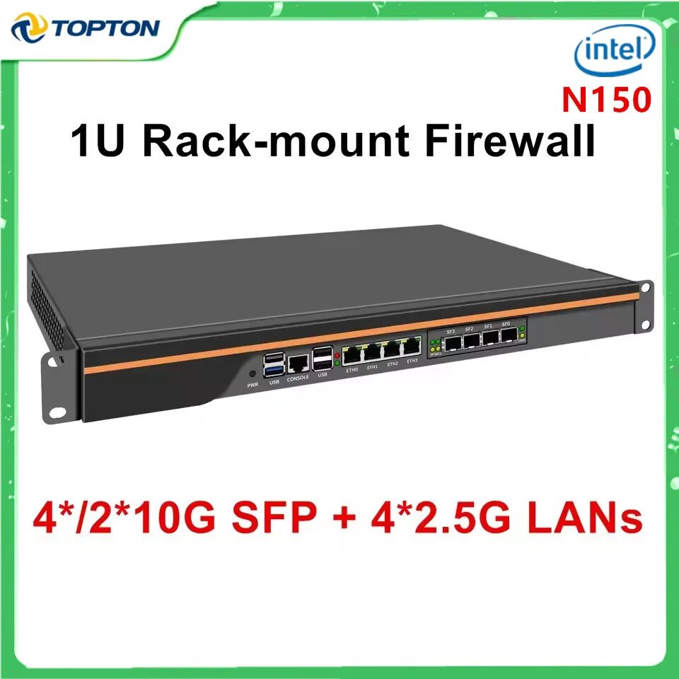 Topton 1U-BK-4L Мини-ПК