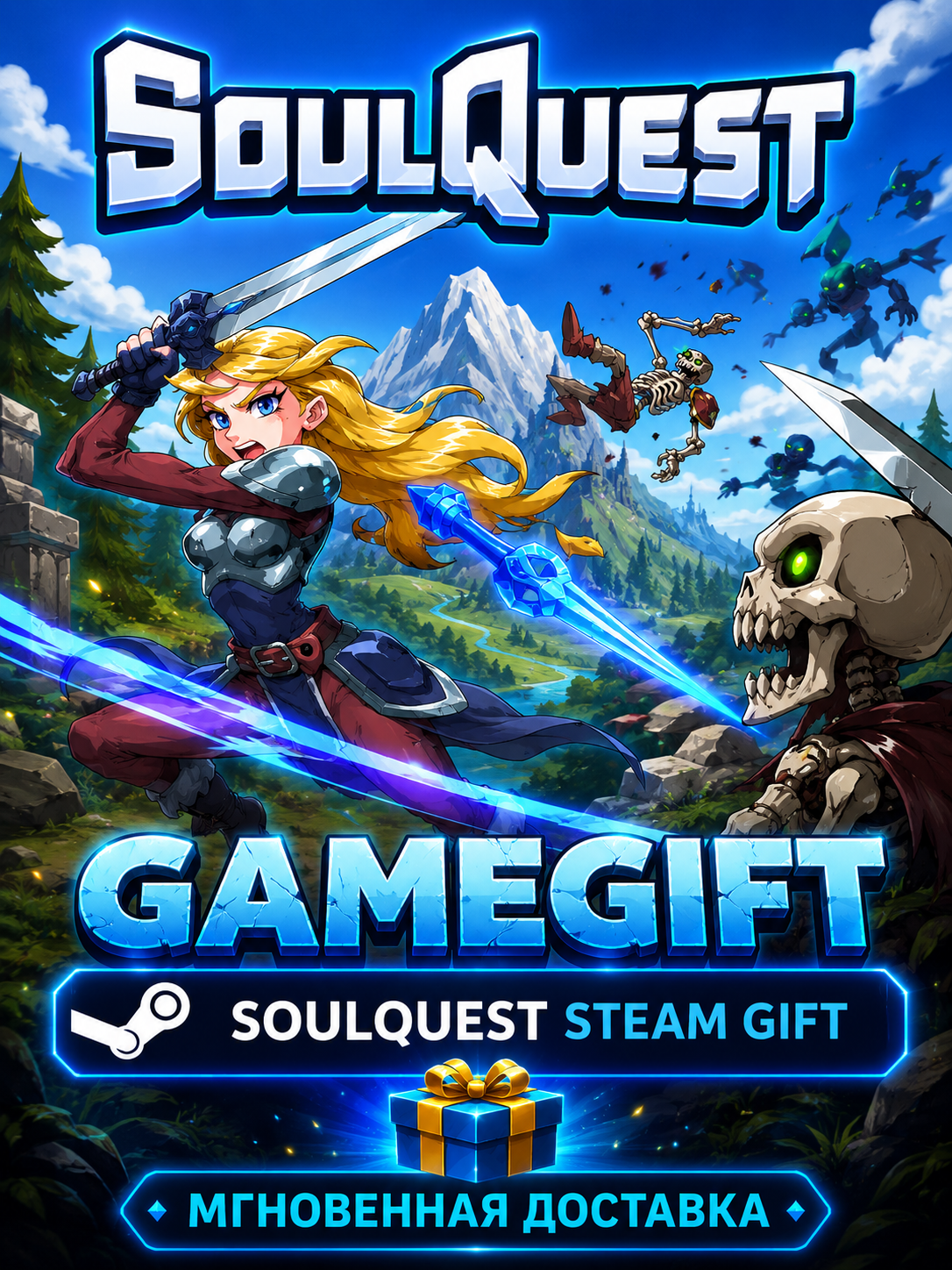 Игра SoulQuest для STEAM ПК (PC) | Страна активации - Страны Европы | Подарком на Ваш аккаунт | Автовыдача