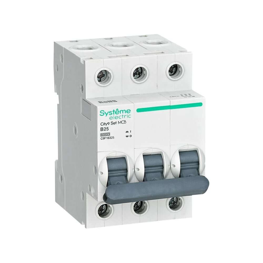 Автоматический выключатель (ав) Systeme Electric City9 set b 25а 3p 6ka 400в C9F16325