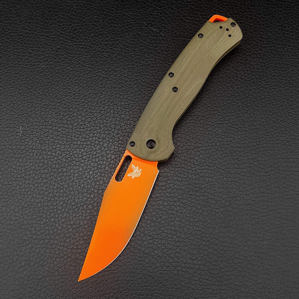 Benchmade15535 G10 Маленький многофункциональный складной нож с зеленой рукоятью G10, универсальный инструмент для походов и выживания на природе