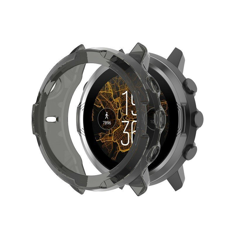 Чехол-защита для часов Suunto 7 с полным открытием, прозрачно-черный, из ТПУ, для фитнес-трекера