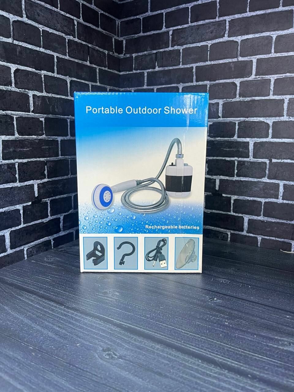 Душ для путешествий Portable Outdoor Shower/ Походный переосной душ с акуммулятором и USB зарядкой / кемпинга и дачи