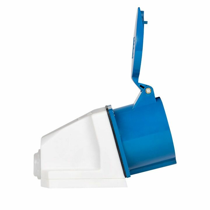 Розетка EKF PROxima, наружная установка, 32А, 220В, 2P+E, IP44, ps-123-32-220, синий