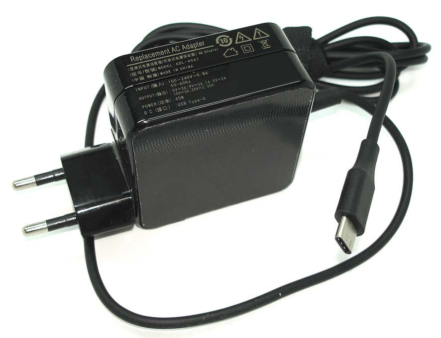 Блок питания (сетевой адаптер) для ноутбуков ASUS 20V 2.25A 45W Type-C