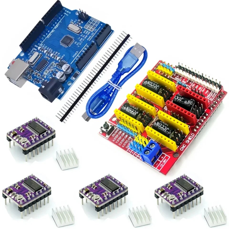 Плата расширения драйвера CNC Shield V3 для Arduino UNO-R3 DRV8825 Kit