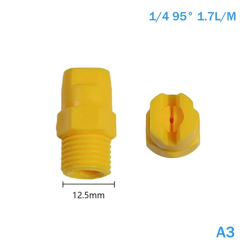 Желтая пластиковая форсунка Vee Jet 1/8" 1/4" 1/2" для промышленной очистки A3
