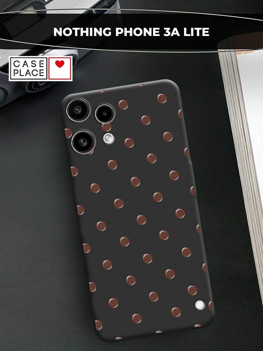 Чехол на Nothing Phone 3a lite / Нотинг Фон 3a Лайт с принтом Узор в горошек