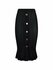 Юбка MOSCHINO Button-up ribbed maxi skirt, размер 40, черный