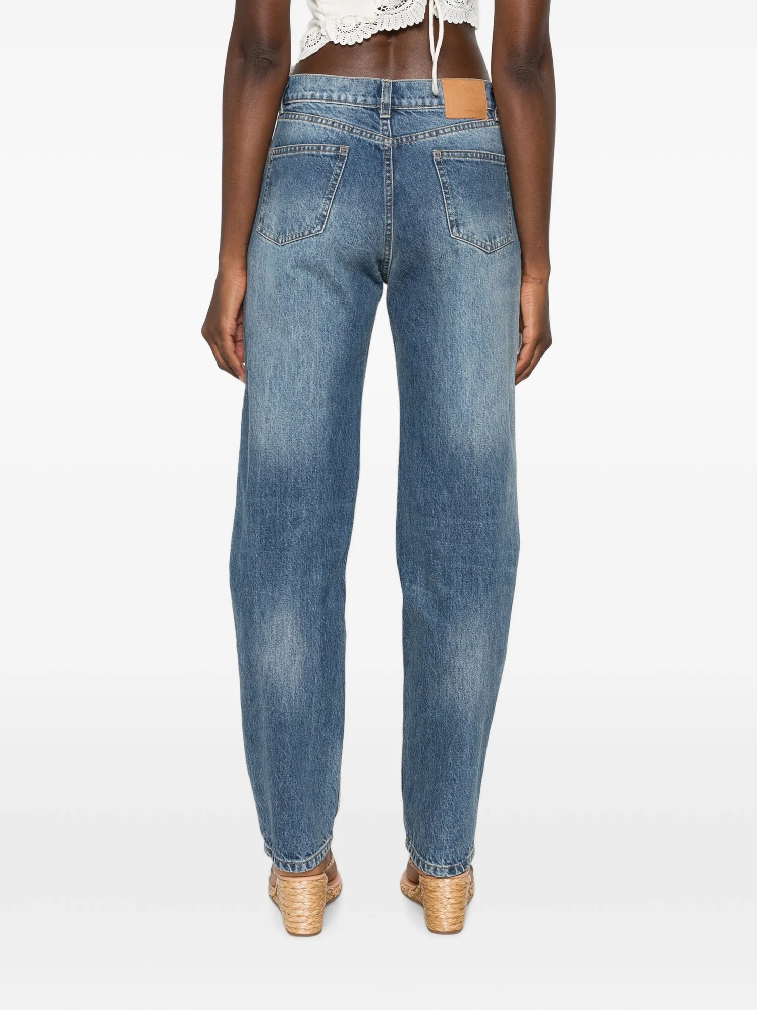 Джинсы MAGDA BUTRYM Faded-effect straight-leg jeans, размер 36, синий — фото 1