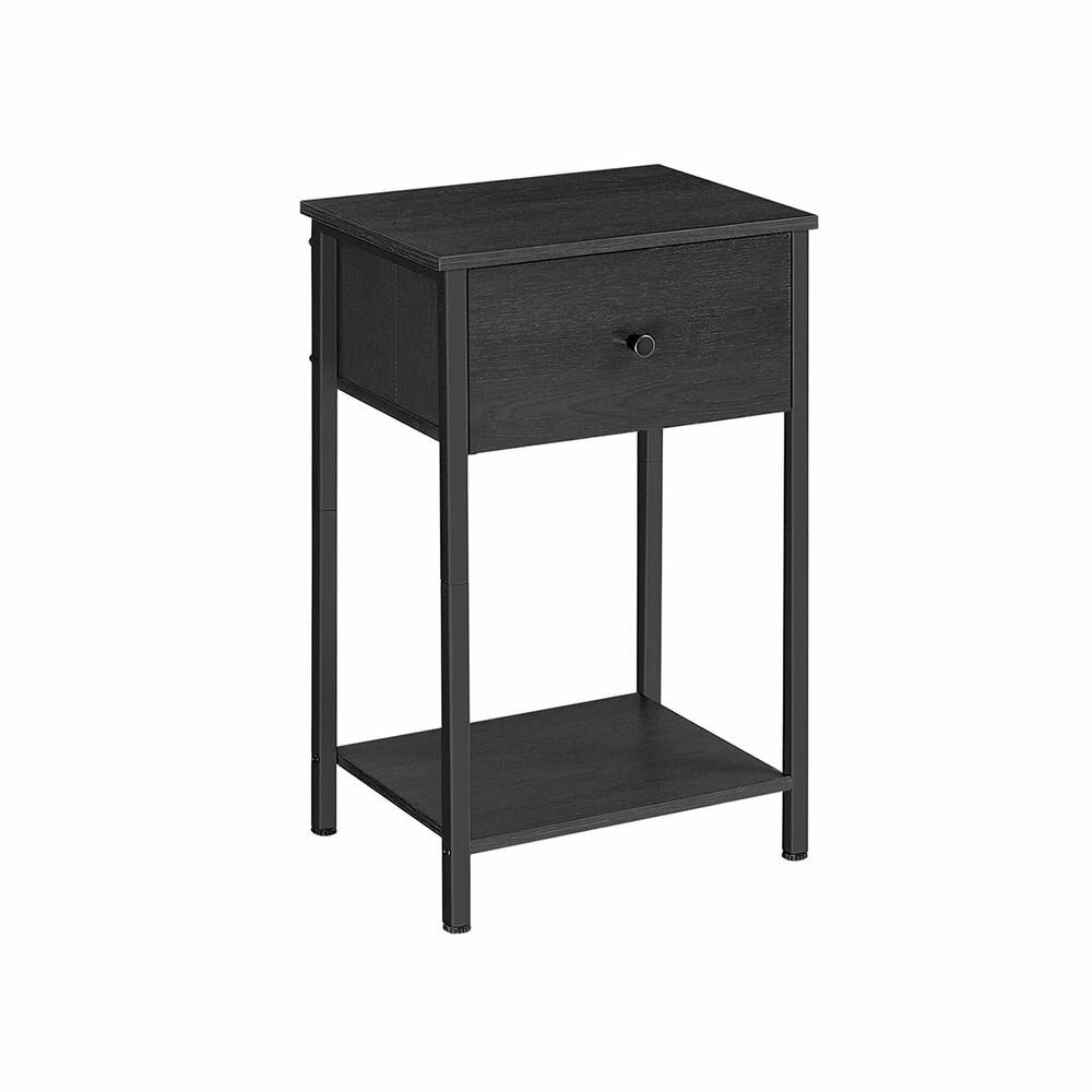 Прикроватная тумбочка VASAGLE 28 x 38x 61 см, цвет черный, LGS021B21
