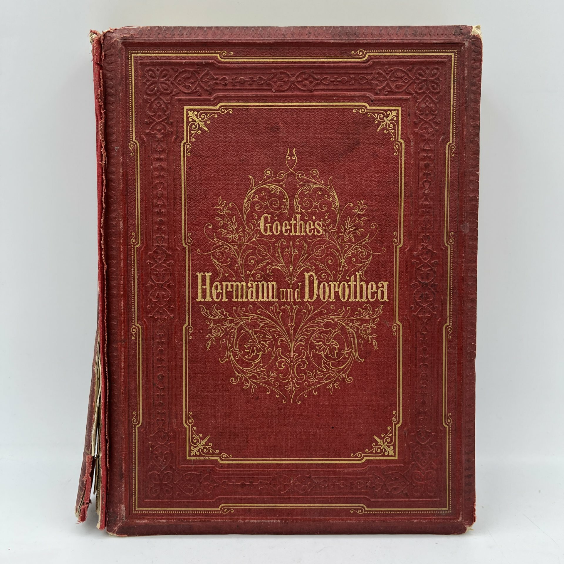 И. В. Гёте «Герман и Доротея» (на немецком языке), бумага, печать, коленкор