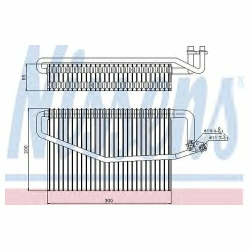 Испаритель кондиционера Nissens 92173 для Mercedes C-CLASS CL203, S203, W203, CLK A209, C209, G-CLASS W463