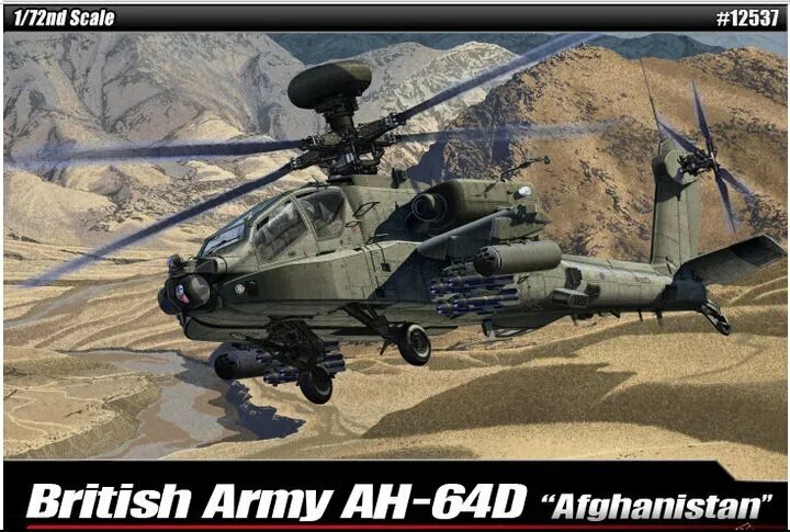 Academy AC12537 1/72 британской армии AH-64 "Afghanistan" сборная модель самолета
